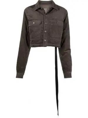Rick Owens Corduroy Cropped Jacket - Grey
