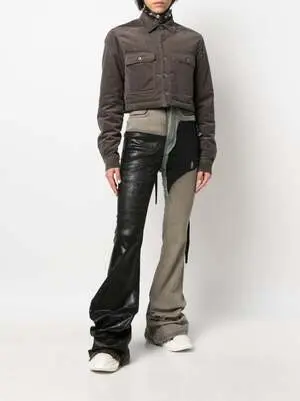 Rick Owens Corduroy Cropped Jacket - Grey