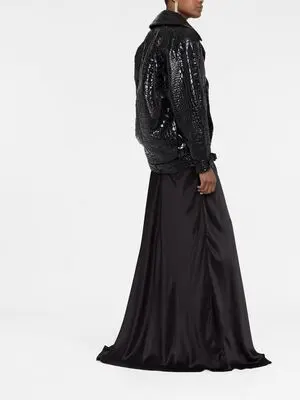 Saint Laurent Double-breasted Leather Coat