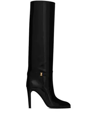 Saint Laurent Linda Leather Boots - Black