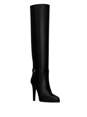 Saint Laurent Linda Leather Boots - Black