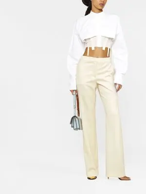 Moschino High-waisted Straight-leg Trousers