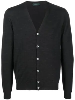 ZANONE Button-up Knitted Cardigan - Black