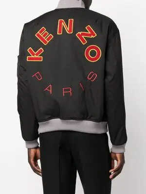 Kenzo Cotton Embroidered-logo Bomber Jacket
