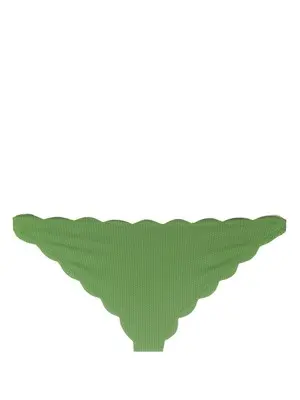 Marysia Scallop-edge Bikini Bottom - Green
