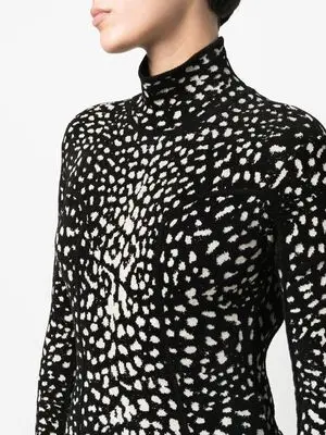 Roberto Cavalli Leopard Jacquard Mini Dress