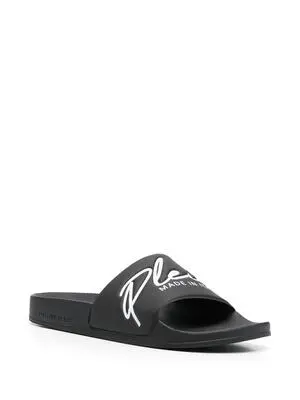 Philipp Plein Logo-print Slides - Black