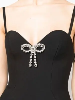 AREA Crystal-embellished Mini Dress
