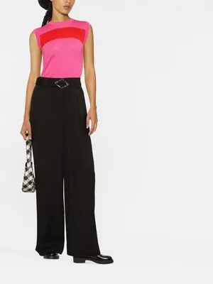 GANNI Belted Palazzo Trousers