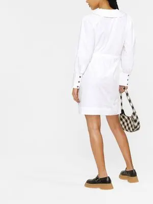 GANNI Drawstring-waistband Short Dress