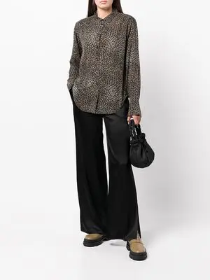 FRAME Flared Silk Trousers