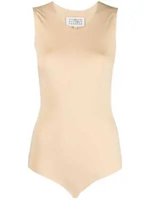 MAISON MARGIELA Round-neck Bodysuit - Neutrals