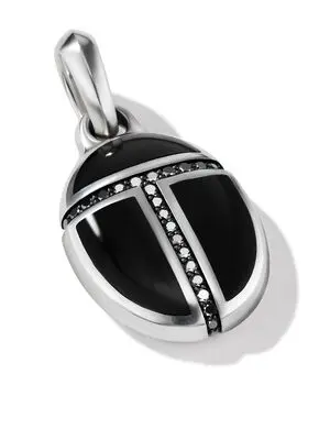 David Yurman Sterling Cairo Onyx And Diamond Amulet