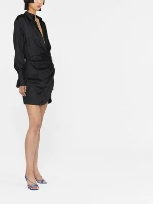Gauge81 Naha Draped Mini Shirt Dress