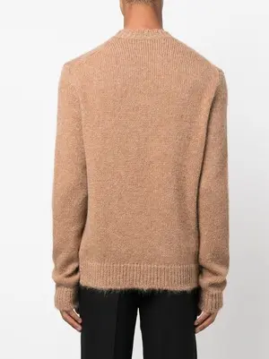 JIL SANDER Round-neck Knit Jumper - Brown