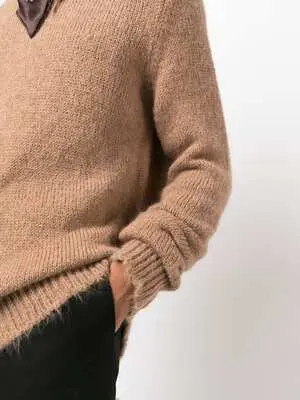 JIL SANDER Round-neck Knit Jumper - Brown