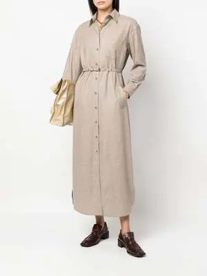 Aspesi Button-down Shirt Dress - Neutrals