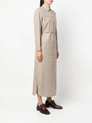 Aspesi Button-down Shirt Dress - Neutrals