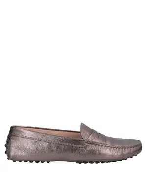 TOD'S Leather Loafers Dove Grey
