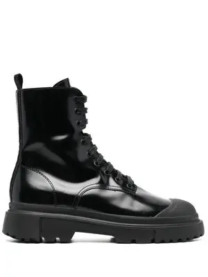Hogan H619 Combat Boots - Black