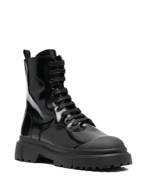 Hogan H619 Combat Boots - Black