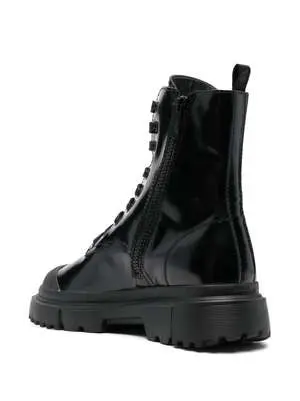 Hogan H619 Combat Boots - Black
