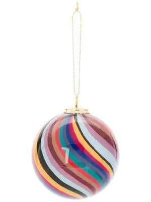 Paul Smith Striped Christmas Tree Bauble Blue