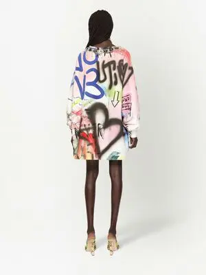 Dolce & Gabbana Graffiti-print Jumper Dress