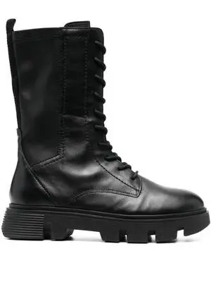 Geox Vilde Leather Combat Boots