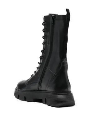 Geox Vilde Leather Combat Boots