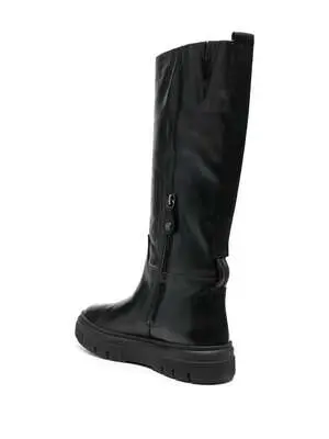 Geox Isotte Leather Knee-high Boots