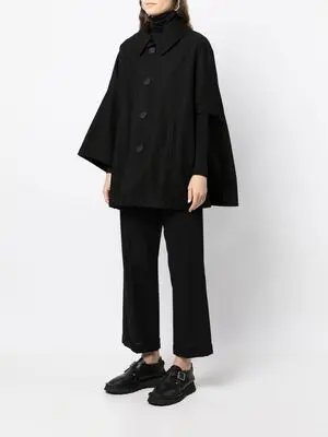 Yohji Yamamoto Long-sleeve Button-up Cape