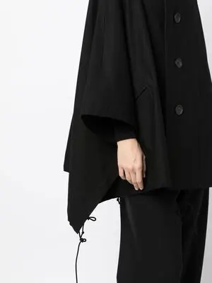 Yohji Yamamoto Long-sleeve Button-up Cape