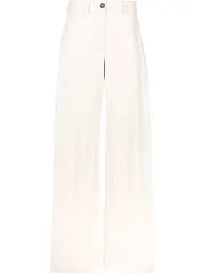 MSGM High-waisted Straight-leg Trousers