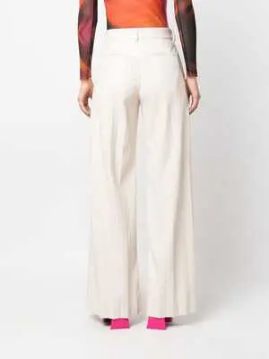 MSGM High-waisted Straight-leg Trousers