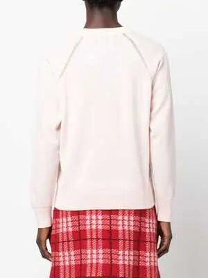 BARRIE Crew-neck Cashmere Jumper - Pink