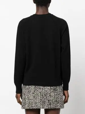 BARRIE Crew-neck Cashmere Jumper - Black