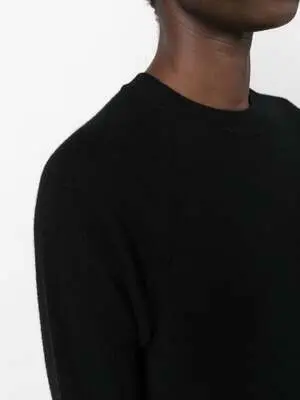 BARRIE Crew-neck Cashmere Jumper - Black