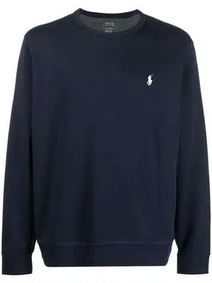 Polo Ralph Lauren Embroidered-logo Crew Neck Jumper - Blue