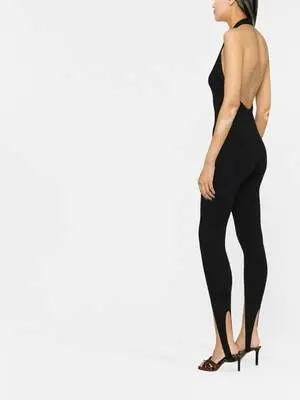 Saint Laurent Halterneck Open-back Jumpsuit