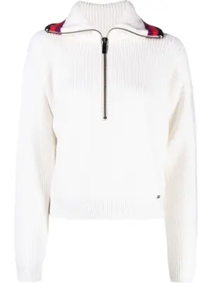 Sonia Rykiel Paris Wool Zipped Jumper - Neutrals
