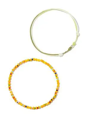 Luis Morais 14kt Yellow Beaded Bracelet Set