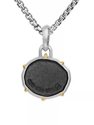 David Yurman 18kt Yellow Gold And Sterling Cancer Amulet - Silver
