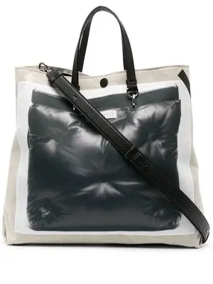 MAISON MARGIELA Glam Slam Trompe-l'oeil Tote Bag - Neutrals