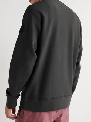 Moncler 1952 Logo-flocked Cotton-jersey Sweatshirt