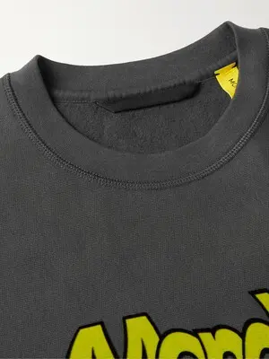 Moncler 1952 Logo-flocked Cotton-jersey Sweatshirt