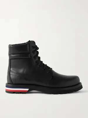 Moncler Vancouver Leather Hiking Boots - Black