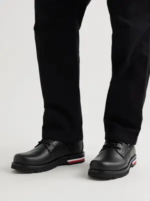 Moncler Vancouver Leather Hiking Boots - Black
