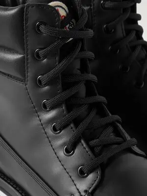 Moncler Vancouver Leather Hiking Boots - Black