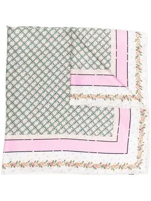 GUNIA PROJECT Graphic-print Silk Scarf - Pink